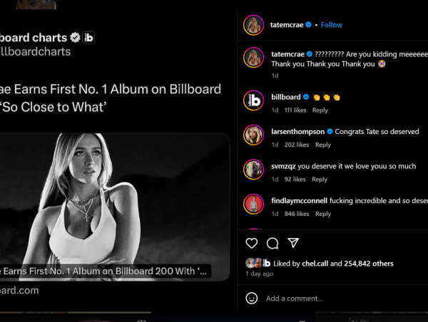 Album "So Close to What" Bawa Tate McRae ke Puncak Billboard 200 untuk ...