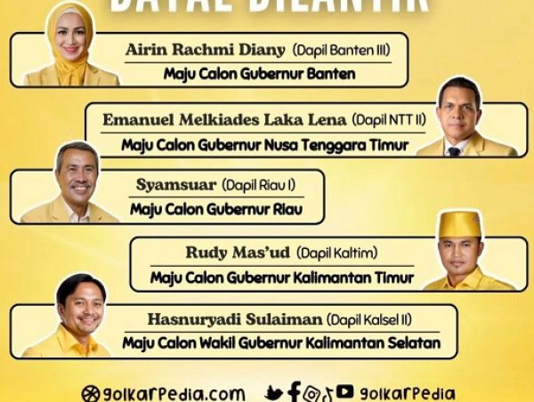 Lima Caleg DPR RI Terpilih dari Partai Golkar yang Batal Dilantik