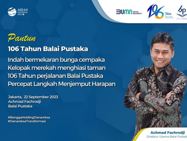 Hari ini Balai Pustaka Rayakan Hari Jadi Ke-106